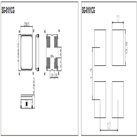 金属SMD振荡器,2520小体积有源晶振,SG-8101CG晶振